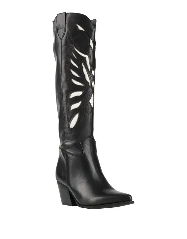 DIVINE FOLLIE Leather Two-tone Cowboy Boots