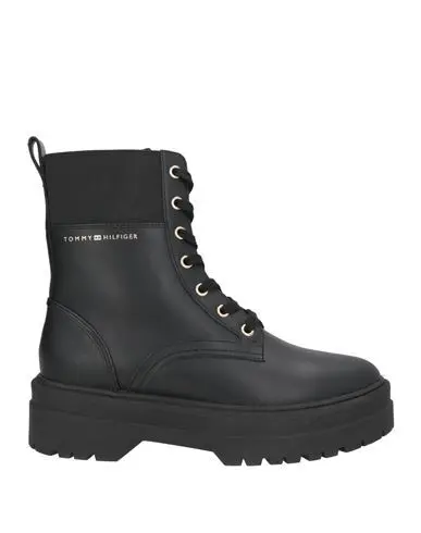 Tommy Hilfiger Leather And Textile Ankle Boots