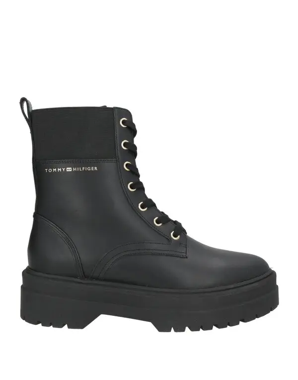 Tommy Hilfiger Leather And Textile Ankle Boots