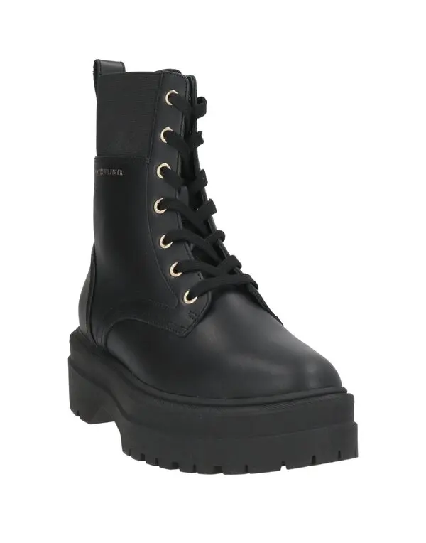 Tommy Hilfiger Leather And Textile Ankle Boots