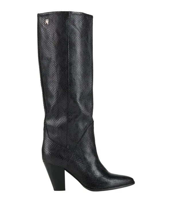 Tommy Hilfiger Leather Snakeskin-print Cowboy Boots