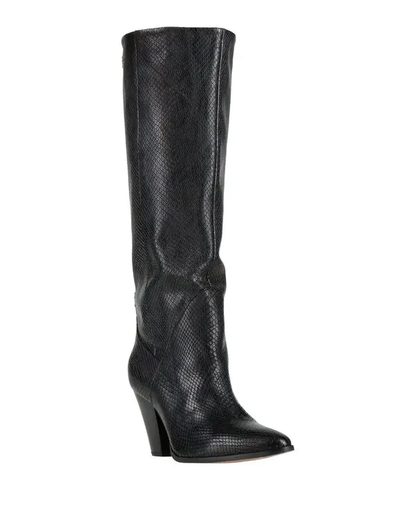 Tommy Hilfiger Leather Snakeskin-print Cowboy Boots