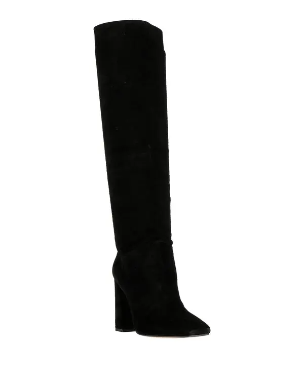 DIVINE FOLLIE Suede Square Toe Block Heel Boots