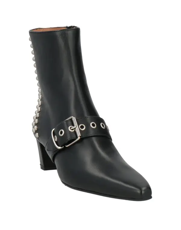 OVYE Ankle Boots Leather With Studs And Buckle