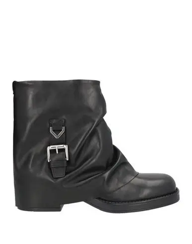 OVYE Calfskin Ankle Boots With Buckle Detail - Black