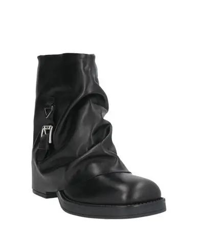 OVYE Calfskin Ankle Boots With Buckle Detail - Black
