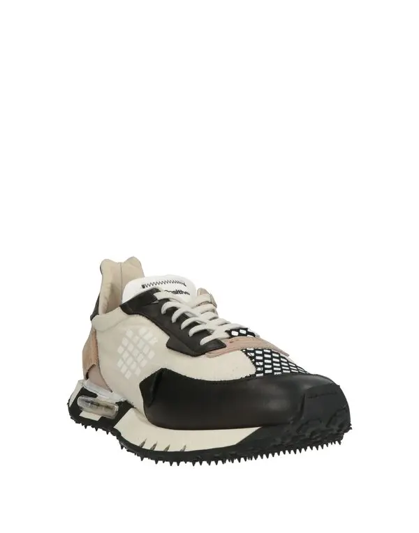 BEPOSITIVE Leather And Textile Low-top Sneakers