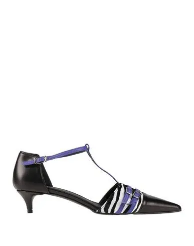OVYE Leather T-bar Kitten Heel Pumps