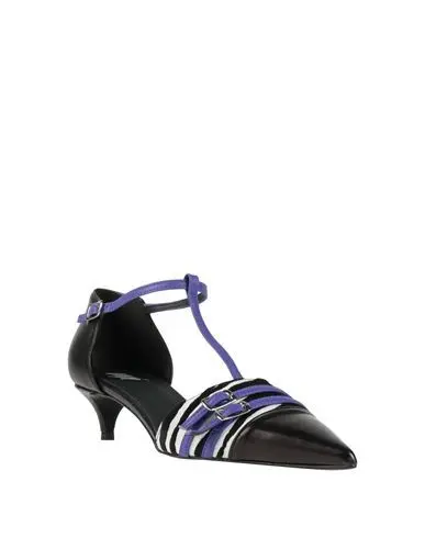 OVYE Leather T-bar Kitten Heel Pumps