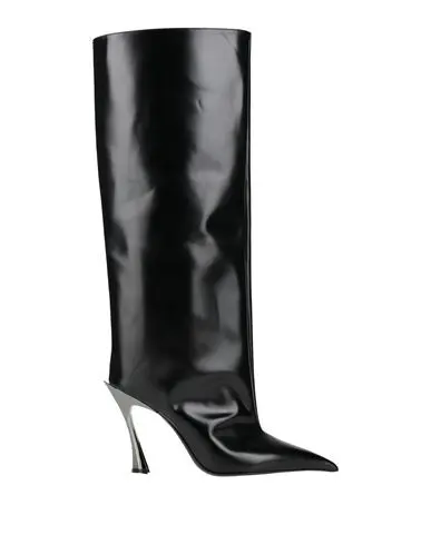 MUGLER Leather Boots With Metallized Heel