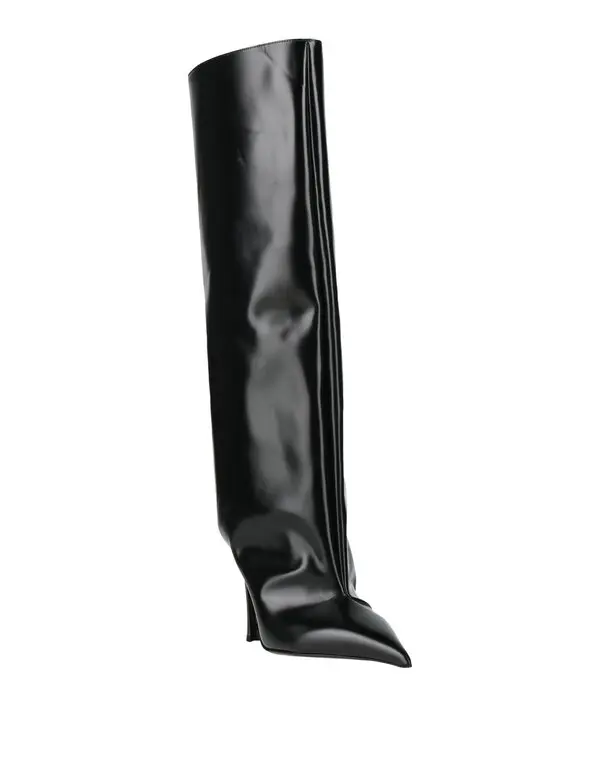 MUGLER Leather Boots With Metallized Heel
