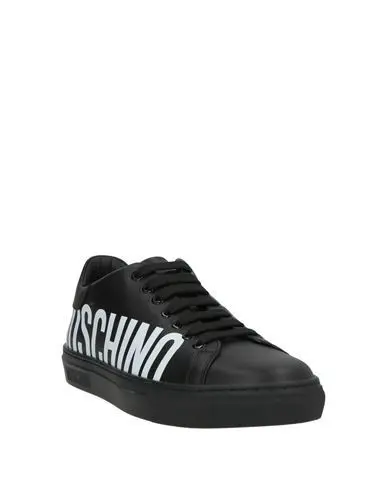 Moschino Calfskin Low-top Sneakers With Hook Fastenings