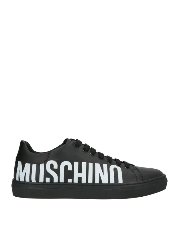 Moschino Calfskin Low-top Sneakers With Hook Fastenings