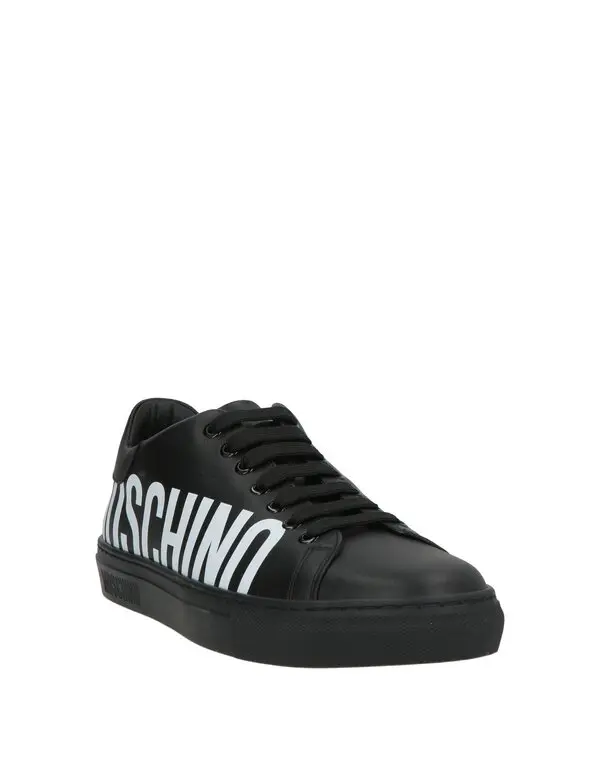 Moschino Calfskin Low-top Sneakers With Hook Fastenings