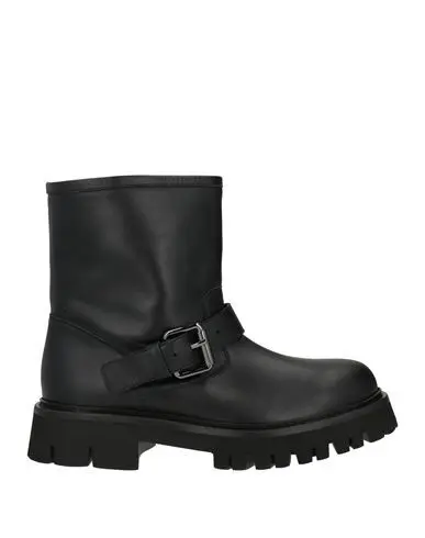 Moschino Leather Ankle Boots - Black