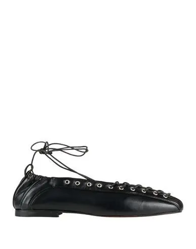 OVYE Leather Ballet Flats With Appliqués And Studs