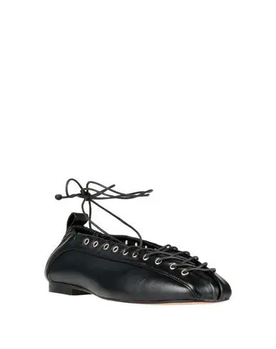 OVYE Leather Ballet Flats With Appliqués And Studs