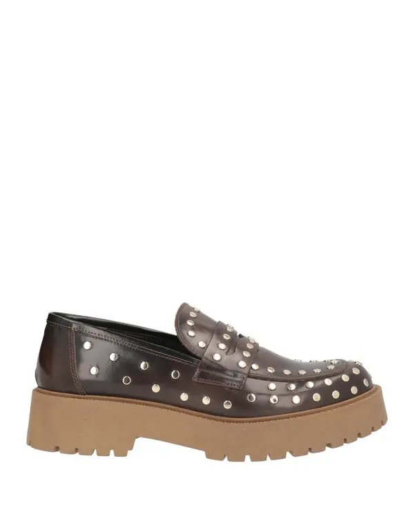 OVYE Dark Leather Chunky Loafers