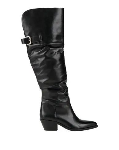 OVYE Calfskin Leather Boots With Buckle Fastening