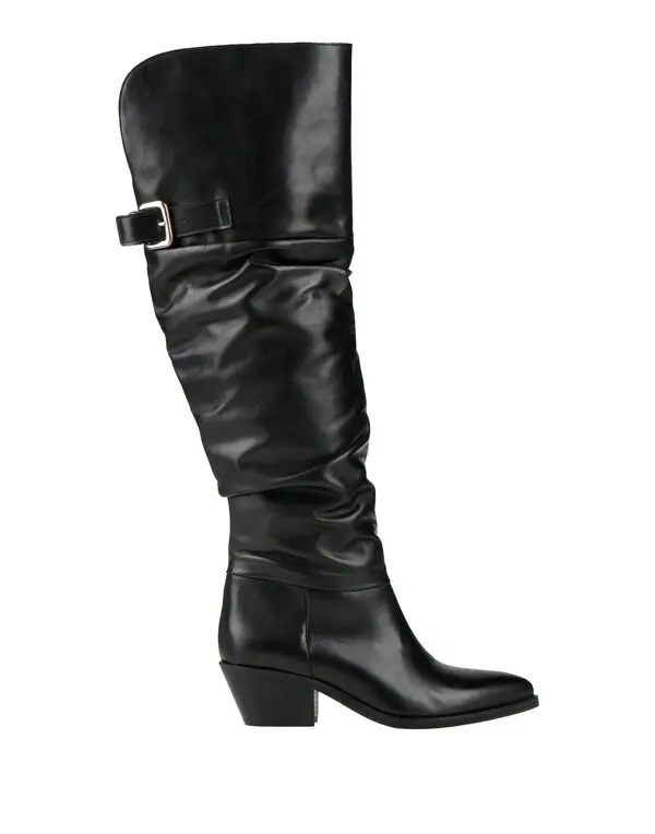 OVYE Calfskin Leather Boots With Buckle Fastening