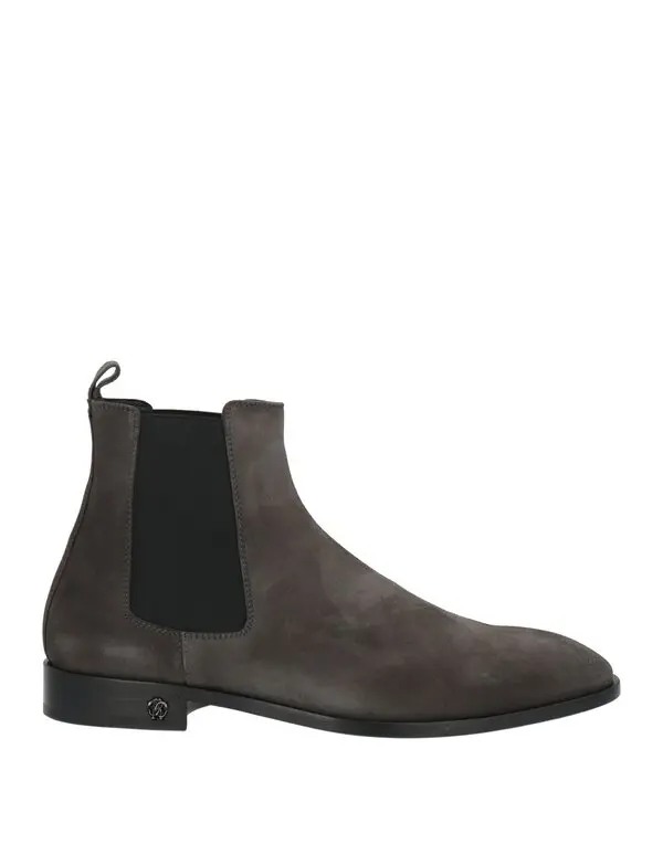 Roberto Cavalli Leather Ankle Boots - Charcoal