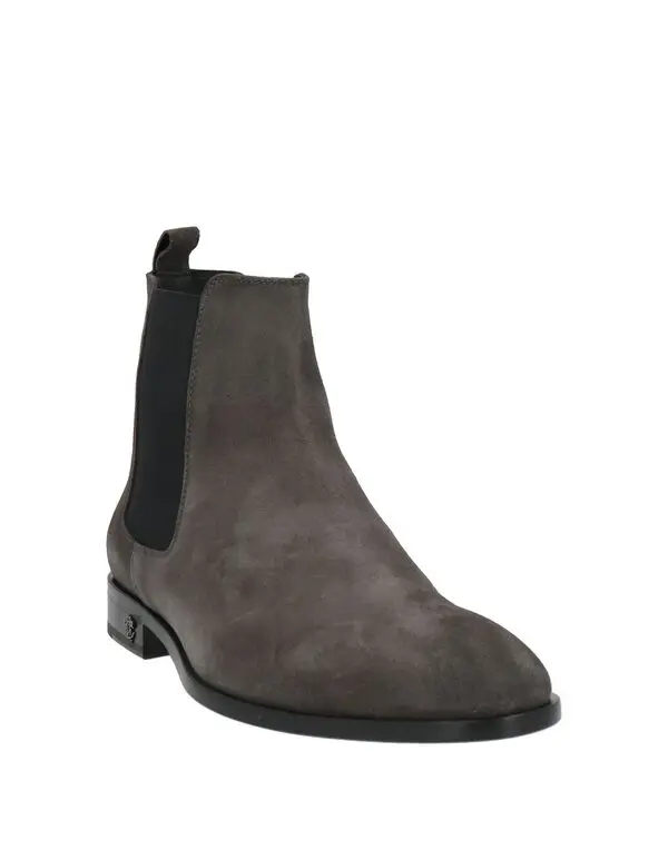 Roberto Cavalli Leather Ankle Boots - Charcoal