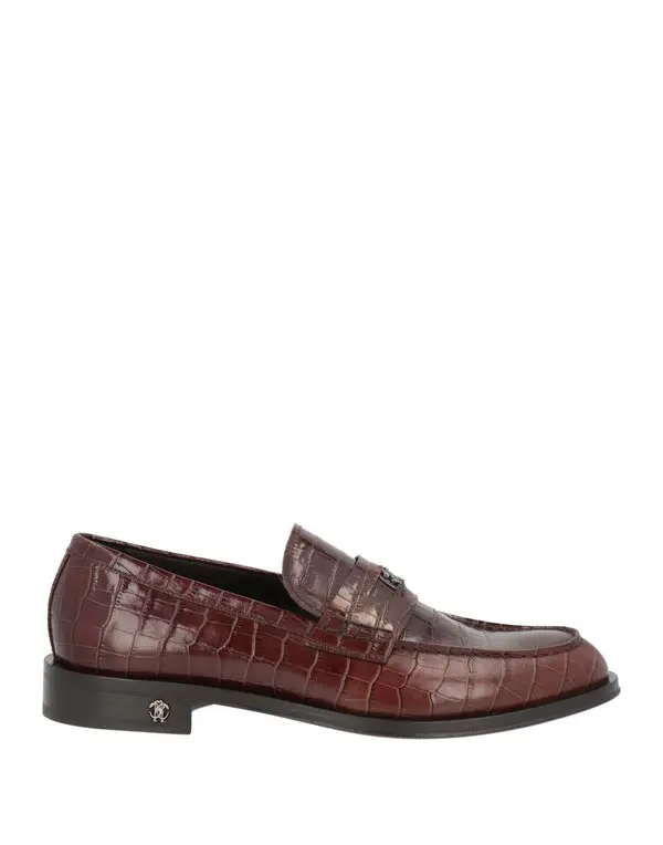 Roberto Cavalli Chocolate Leather Penny Loafers