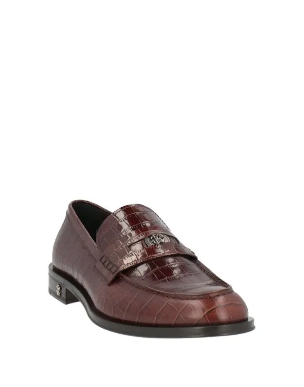 Roberto Cavalli Chocolate Leather Penny Loafers