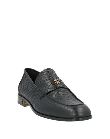 Roberto Cavalli Crocodile-effect Calfskin Loafers