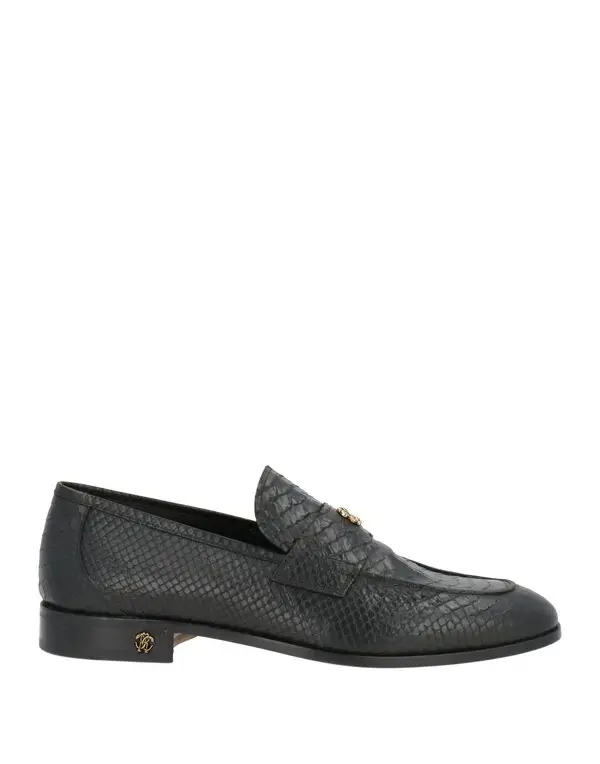Roberto Cavalli Crocodile-effect Calfskin Loafers