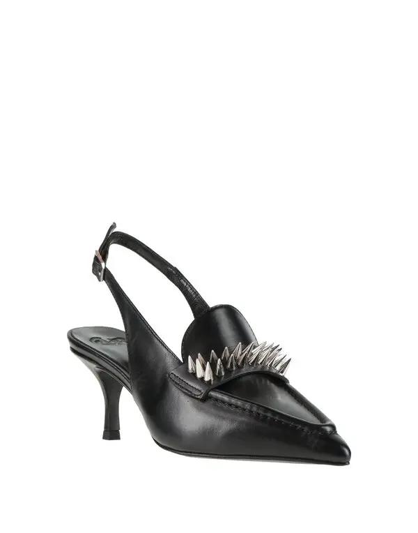 ANIYE BY Leather Appliquéd Slingback Pumps
