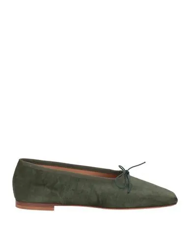 MANSUR GAVRIEL Square Toe Ballerina Flats - Green