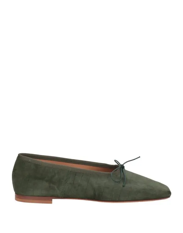 MANSUR GAVRIEL Square Toe Ballerina Flats - Green
