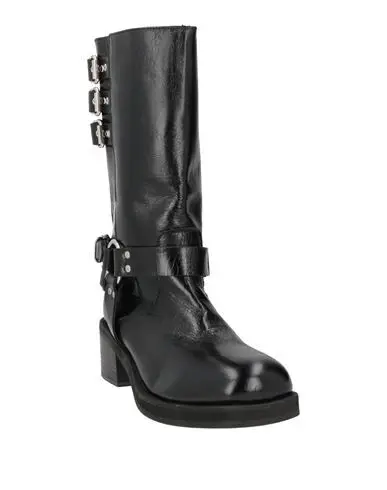 ANIYE BY Leather Buckled Block Heel Boots