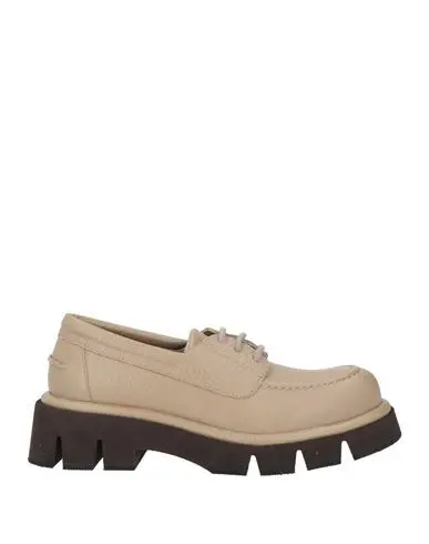 PALOMA BARCELO Elba Leather Lace-up Shoes - Beige
