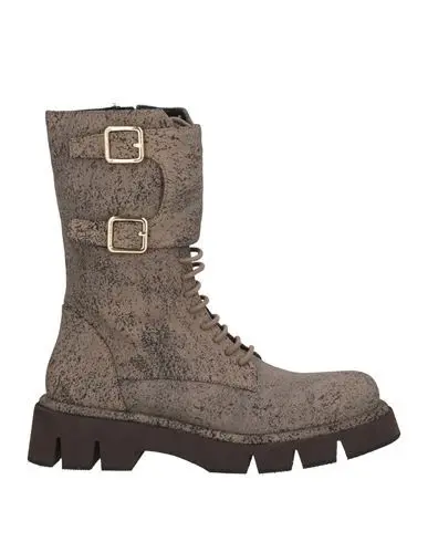 PALOMA BARCELO Two-tone Leather Combat Boots - Grey