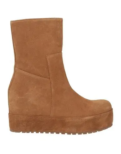 PALOMA BARCELO Chocolate Leather Ankle Boots - Beige