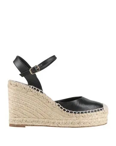 PALOMA BARCELO Emma Leather Espadrilles With Ankle Strap - Black