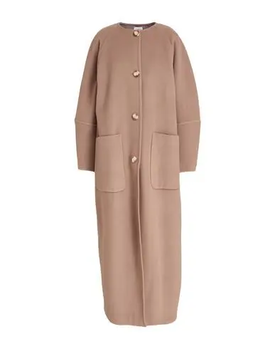 ALYSI Light Brown Virgin Wool Blend Coat