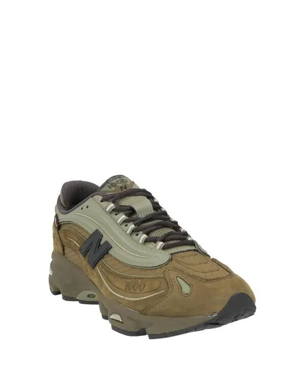 NEW BALANCE Military Cordura And Leather Low-top Sneakers - Green