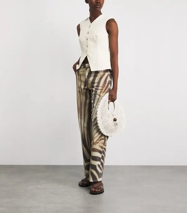 7 For All Mankind Denim Vest - Ivory