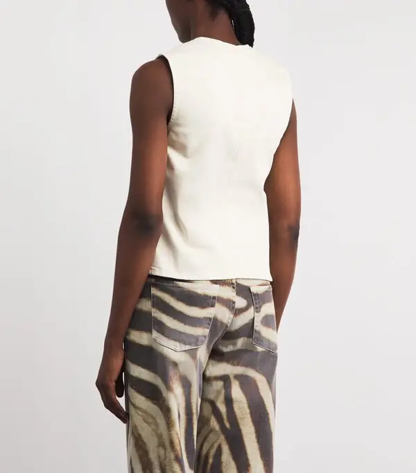 7 For All Mankind Denim Vest - Ivory