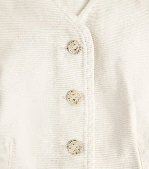 7 For All Mankind Denim Vest - Ivory