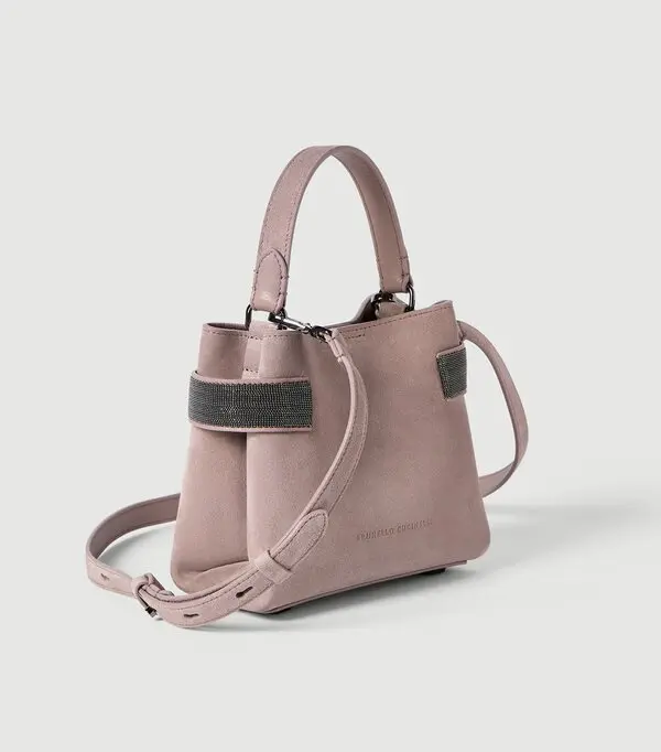 Brunello Cucinelli Suede Essence Top-handle Bag - Purple