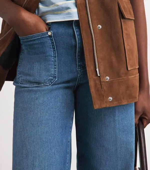 FRAME Le Slim Palazzo High-rise Wide-leg Jeans