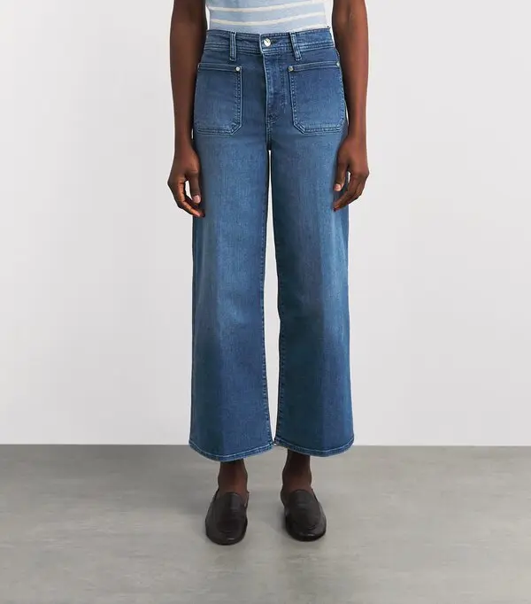 FRAME Le Slim Palazzo High-rise Wide-leg Jeans