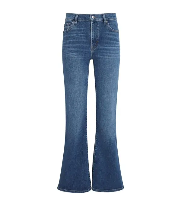 FRAME The Icon Mid-rise Flared Jeans - Navy