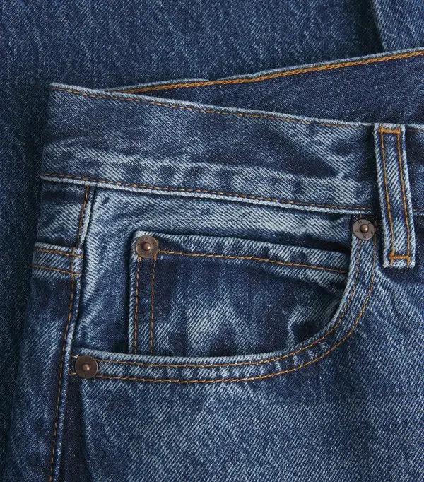 FRAME The Bow High-rise Barrel-leg Jeans - Blue