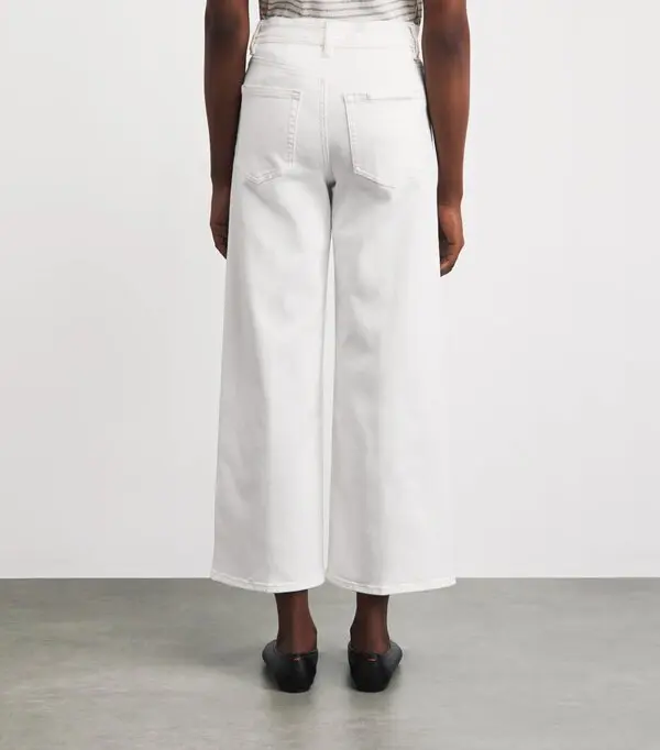 FRAME Le Slim Palazzo High-rise Wide-leg Jeans - White