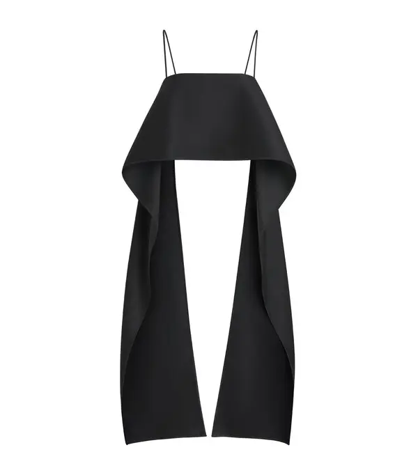 Camilla And Marc Draped Satin Top - Black